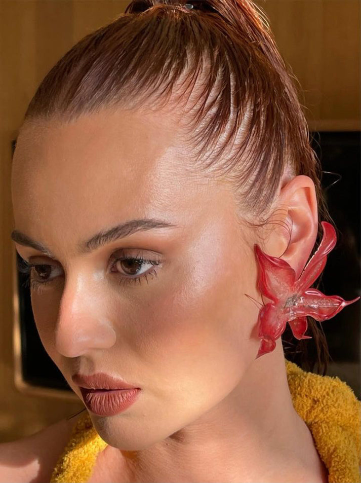 Flame Orchid Earrings – Ivy J Studio