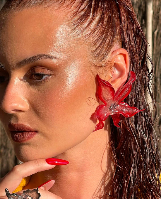 Flame Orchid Earrings – Ivy J Studio